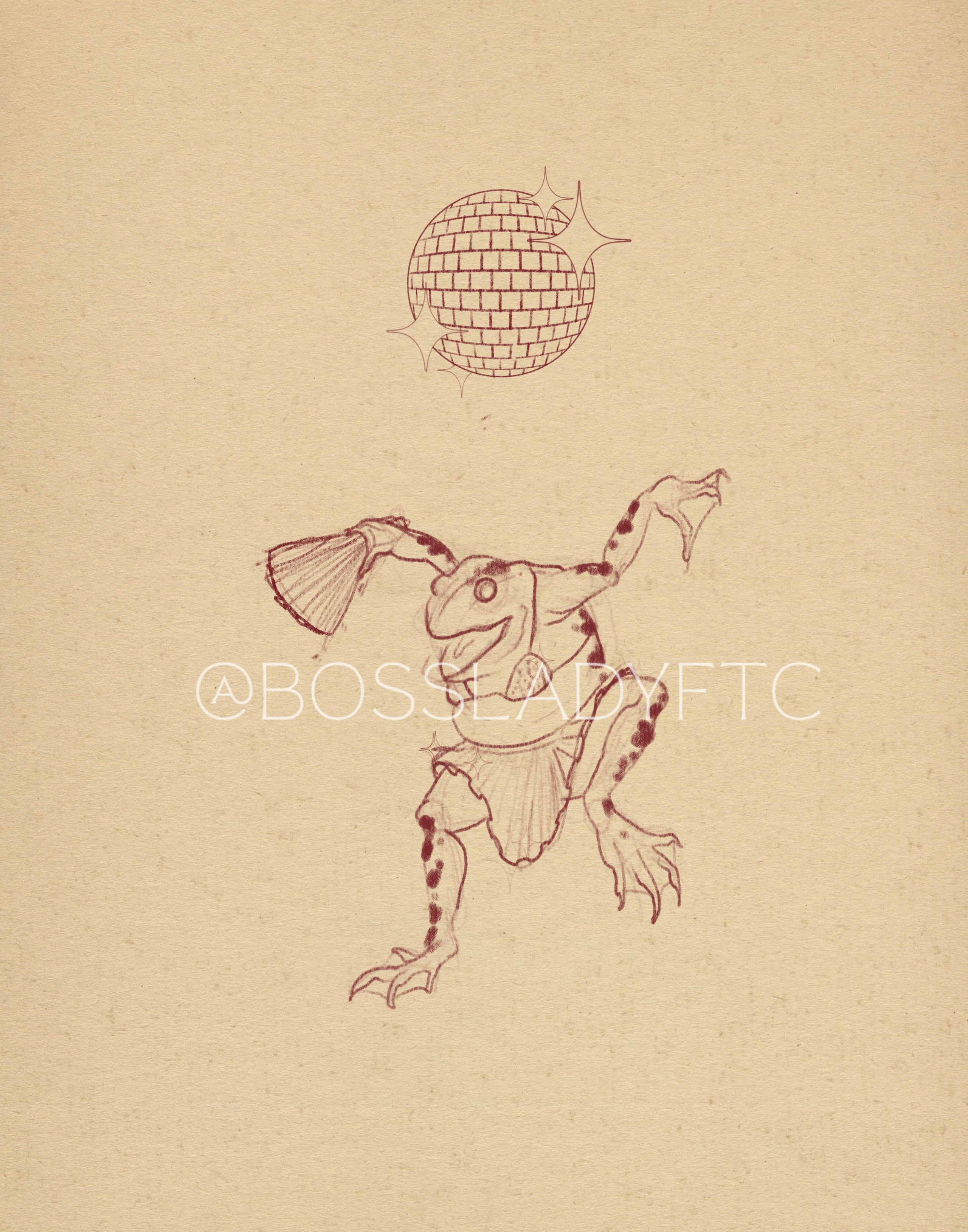 Pre Drawn | Disco Frog 2 | Fidelity Tattoo | Custom Tattooing | Curated ...
